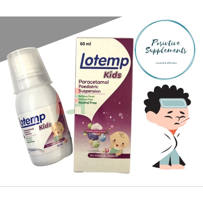 LOTEMP KIDS PARACETAMOL PAEDIATRIC SUSPENSION 60ML | Shopee Malaysia