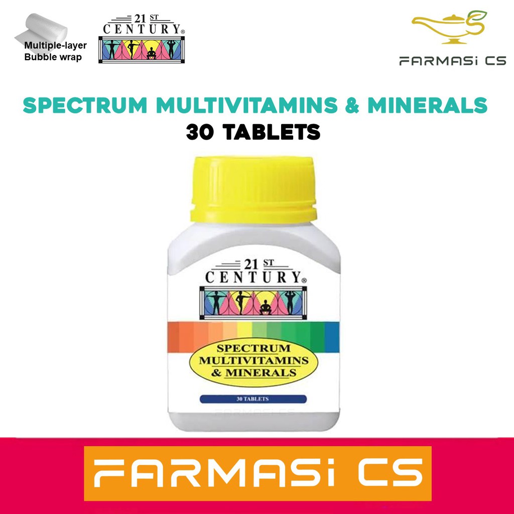21st Century Spectrum Multivitamins & Minerals 30 tablets EXP:01/2027 ...