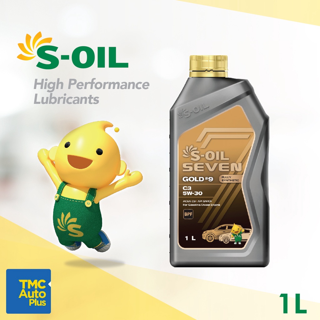 S-OIL 7 GOLD #9 C3 5W30 FULLY SYNTHETIC ENGINE OIL 1 LITER | Shopee ...