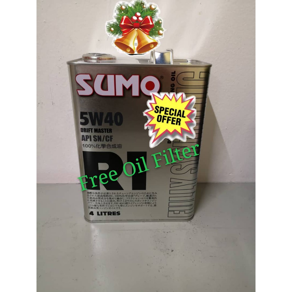 Sumo R1 Fully Synthetic 5W40 Drift Master 5w-40 Engine Oil | Shopee ...