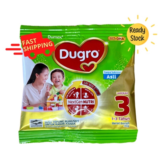 Dugro Tanpa Sukrosa Asli Langkah 3 (32g - Sample Pack) ***Exp: 06/2025 ...