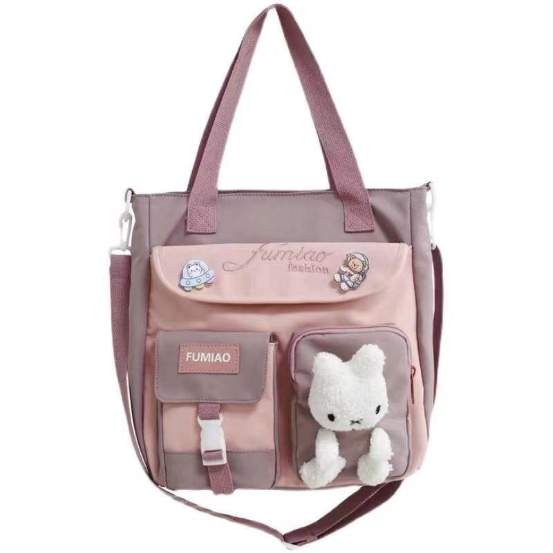 Canvas Bag Women's Large Capacity Student Tote Bag Handbag women Korea ...