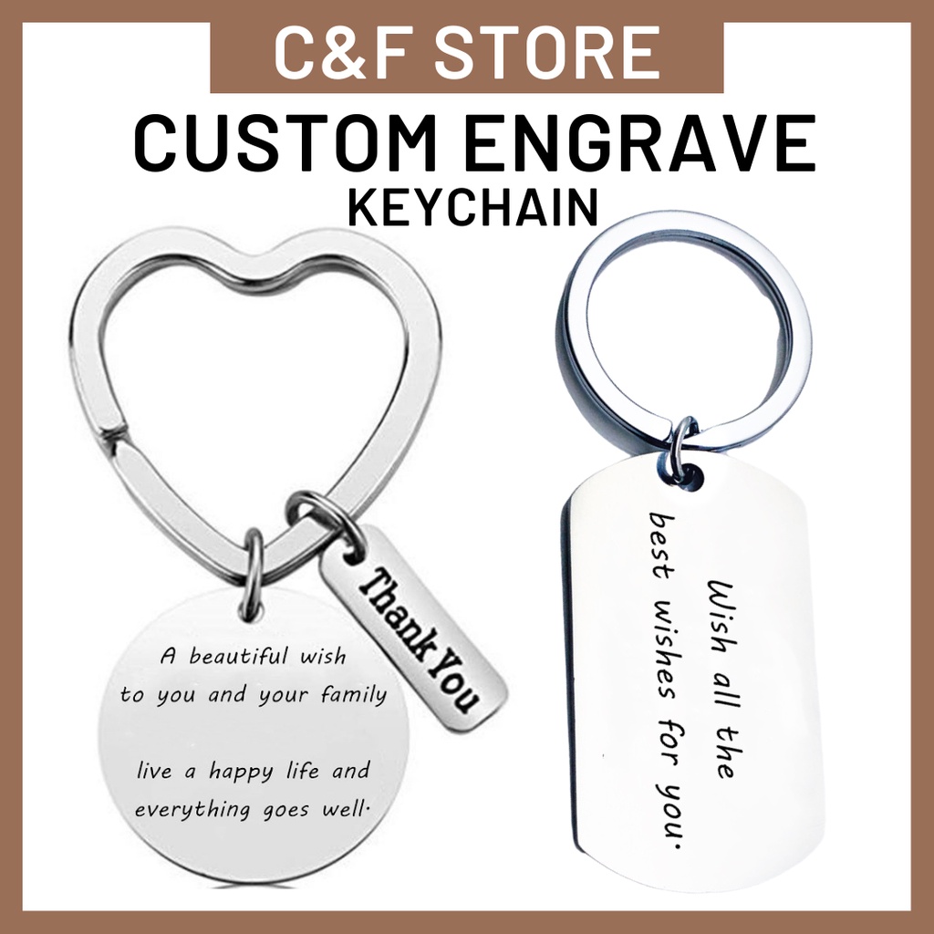 Custom Made Keychain Engrave Keychain Nama Cute Cheap Customize Gift ...