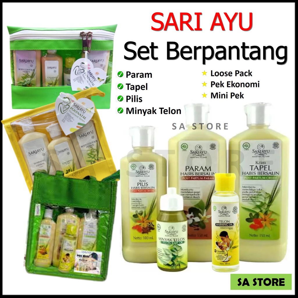 SARI AYU bersalin dan berpantang + 🎁/ Set bersalin sariayu / set ...