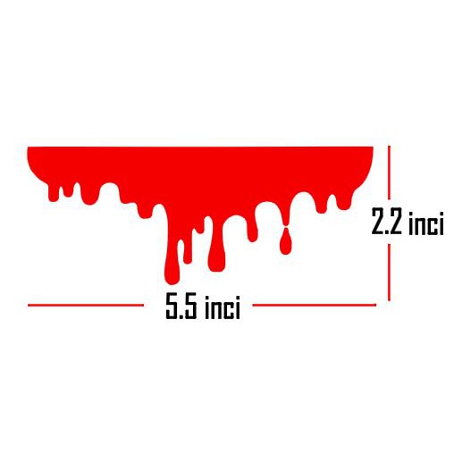 Blood Stain Sticker Blood Drop Customized Car Decals Myvi Saga Axia ...