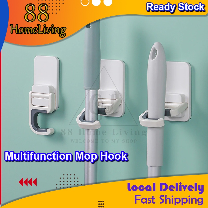 1Pcs Household Mop Hook Multifunction Wall Mounted Holder Seamless ...
