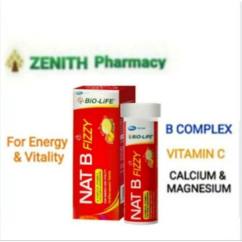 BIOLIFE NAT B FIZZY EXP:11/2025 EFFERVESCENT TABLETS 10'S/20'S ...