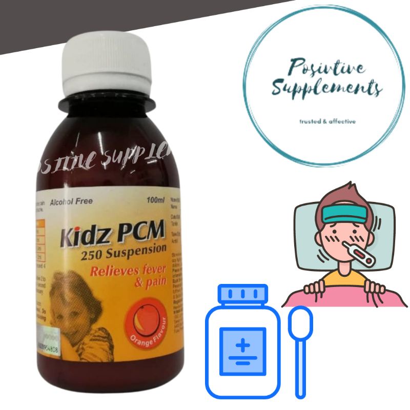 KIDZ PCM PARACETAMOL SYRUP 100ML ORANGE / STRAWBERRY | Shopee Malaysia