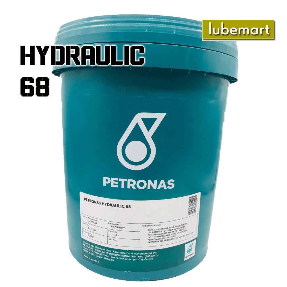MINYAK HIDRAULIK 68 - PETRONAS HYDRAULIC OIL 68 (18 LITERS) - HYDRAULIC ...