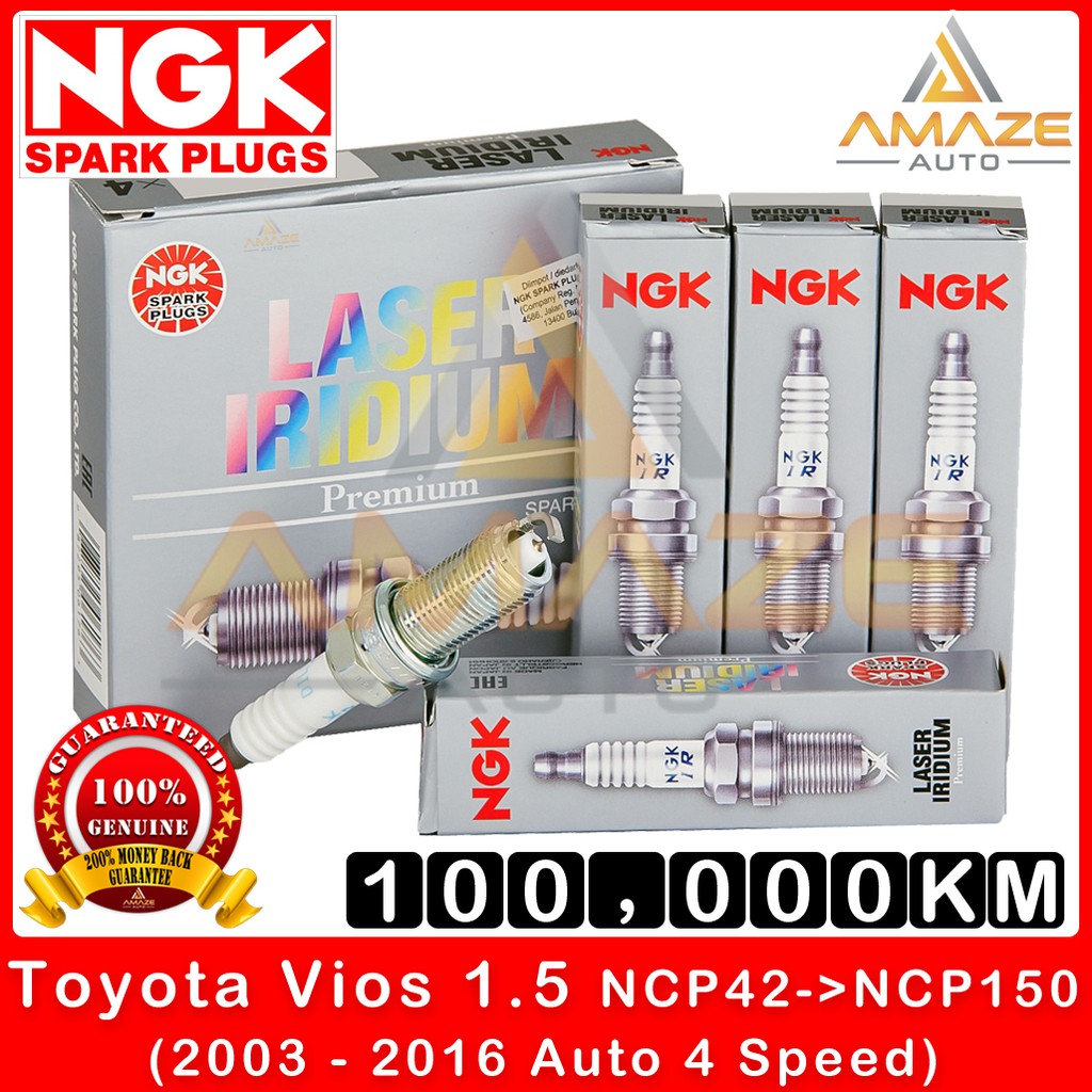 NGK Laser Iridium Spark Plug for Toyota Vios NCP42 / NCP93 / NCP150 ...