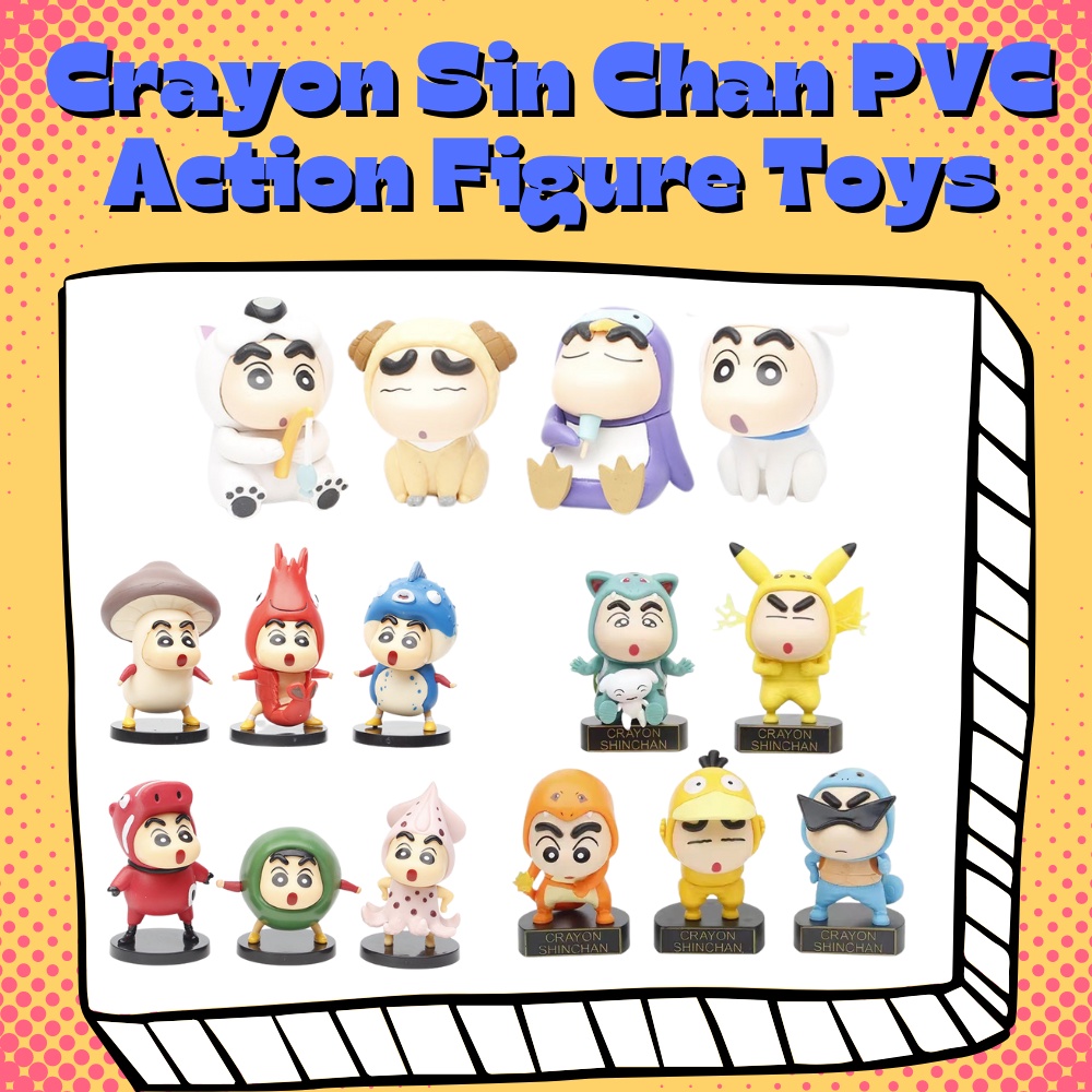 Japan Anime Crayon Shin chan Shinnosuke Cartoon Action Figures Model ...