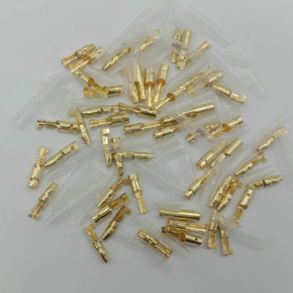 Bullet male and female wire pair connectors 100 sets of plug terminals ...