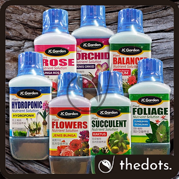 250ML JC GARDEN CONCENTRATED PLANT NUTRIENT SOLUTION SERIES LIQUID FERTILIZER SIRI LARUTAN ...