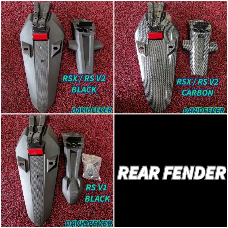 RS150 V1 / RS V2 / RSX REAR FENDER VIETNAM CARBON & BLACK / MANGAT ...