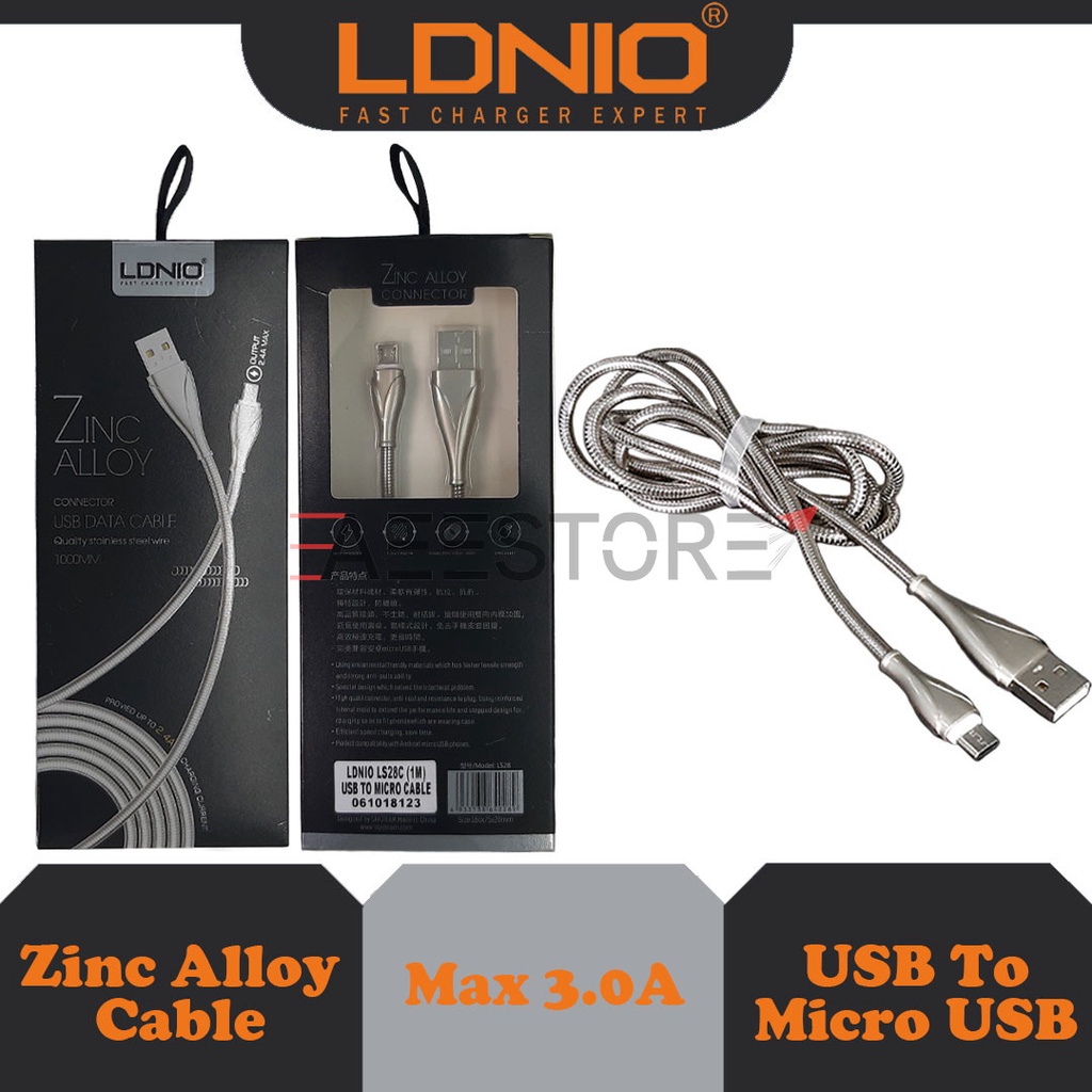 LDNIO LS28C USB to Micro USB Phone Cable for Android ( 1 Meter ) ( Zinc ...