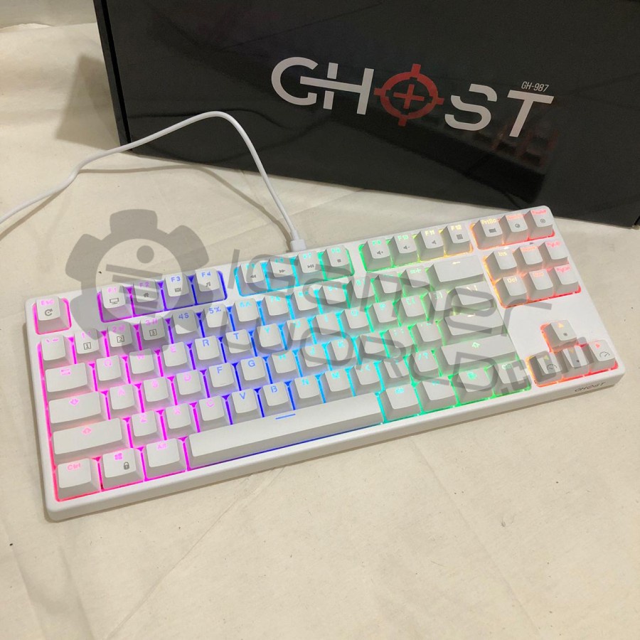 Paradox Gaming GHOST IBM87K White Mechanical Gaming Keyboard | Shopee ...