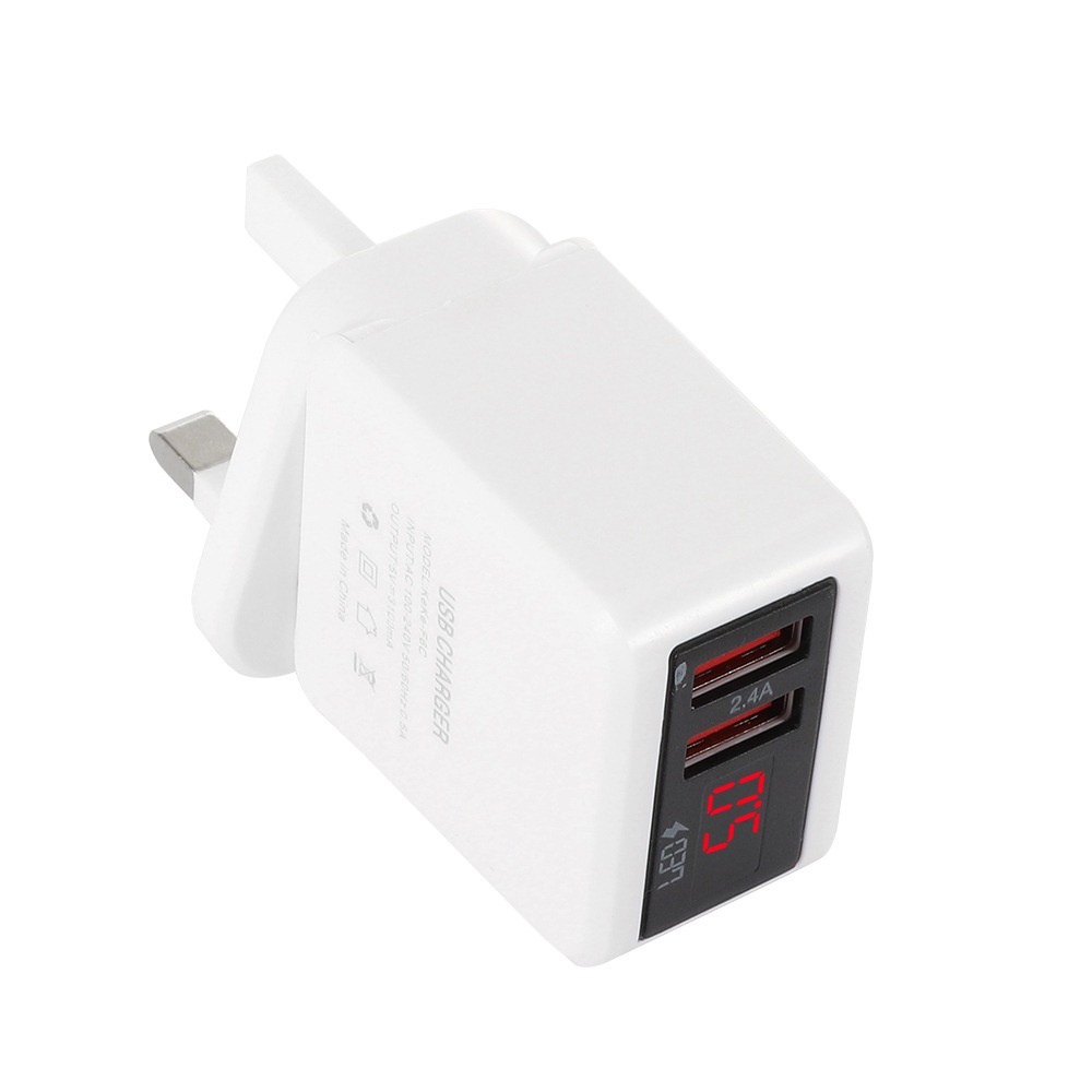 LED Display 2 USB Output USB Hub Wall Charger Power Adapter / 3A fast ...