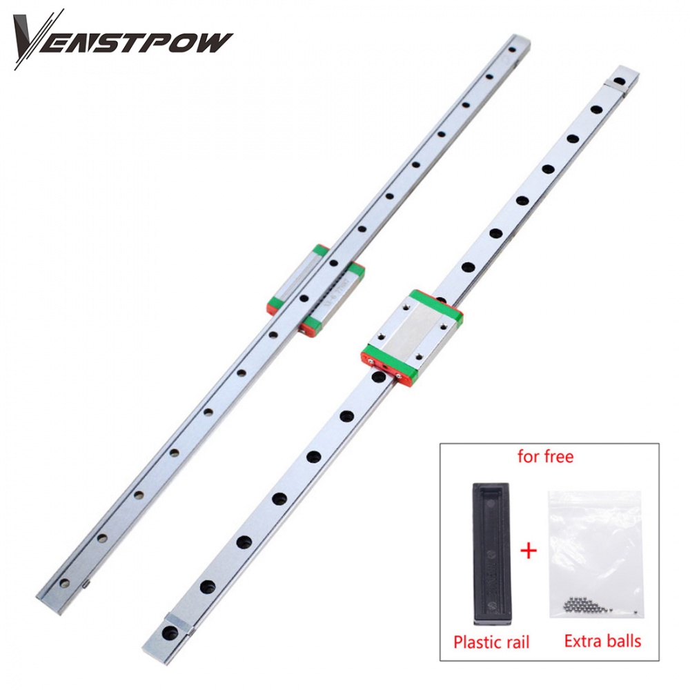 High Precision MGN12 MGN9 300 400 500 600mm linear rail slide 1pc MGN12 Linear guide+1pc MGN12H ...