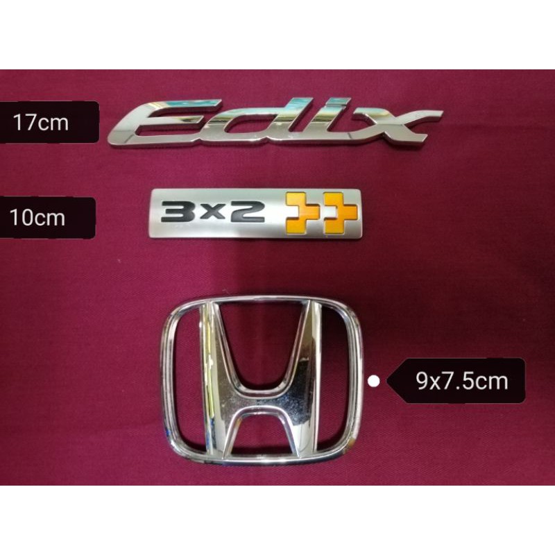 3pcs Honda EDIX 3x2 rear door emblem(USED) | Shopee Malaysia