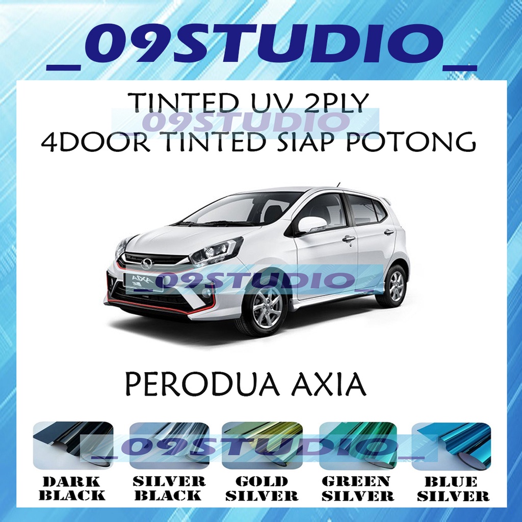 Perodua Axia 4 Door Tinted UV 2Ply Reflective Siap Potong Tinted Kereta ...