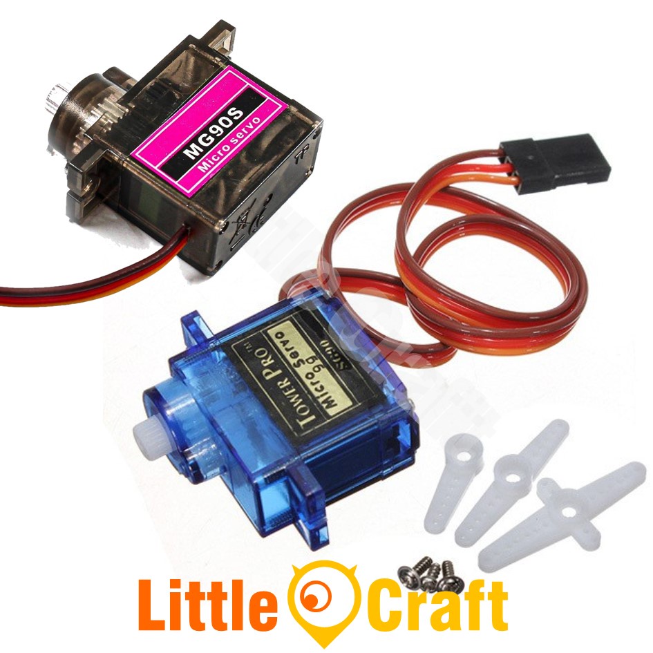 SG90 SG90S MG90 MG90S 180 360 Degree Gear Servo Tower Pro compatible ...