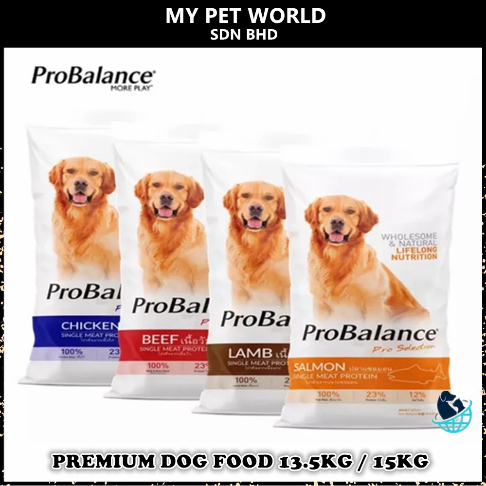 ProBalance Adult Dry Dog Food - Salmon (13.5kg) / Chicken Beef Lamb 15KG | Shopee Malaysia