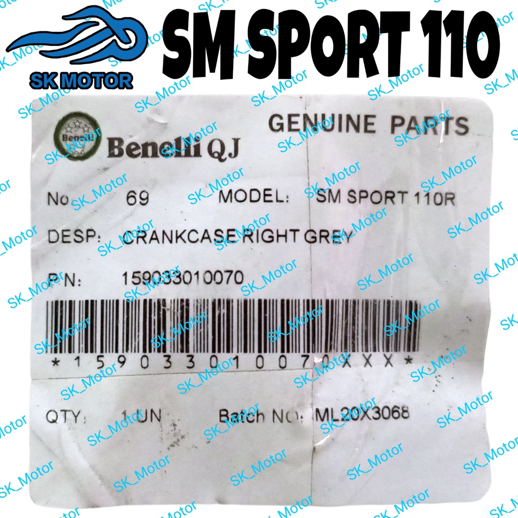 Benelli SM SPORT 110 R E Original Crankcase Left Right Kiri Kanan ...