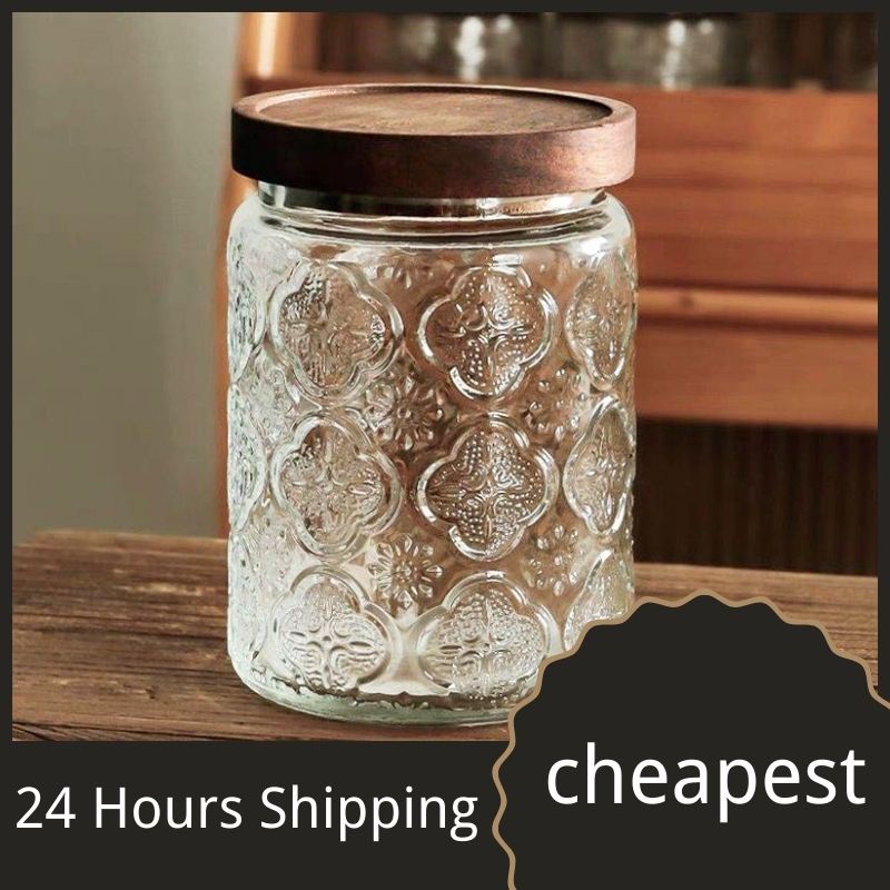 GF 750ml Clear Glass Jar Multifunctional Glass Jar Food Preserving Tank ...