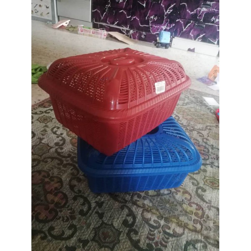 kitchen basket storage bakul bekas simpan barang raga plastik serbaguna ...