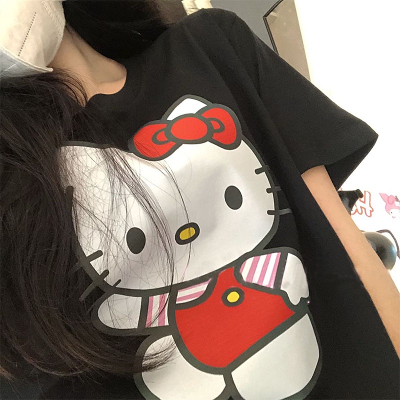 Cute Cartoon Short-sleeved T-shirt Women Loose Top Harajuku Student Tee ...