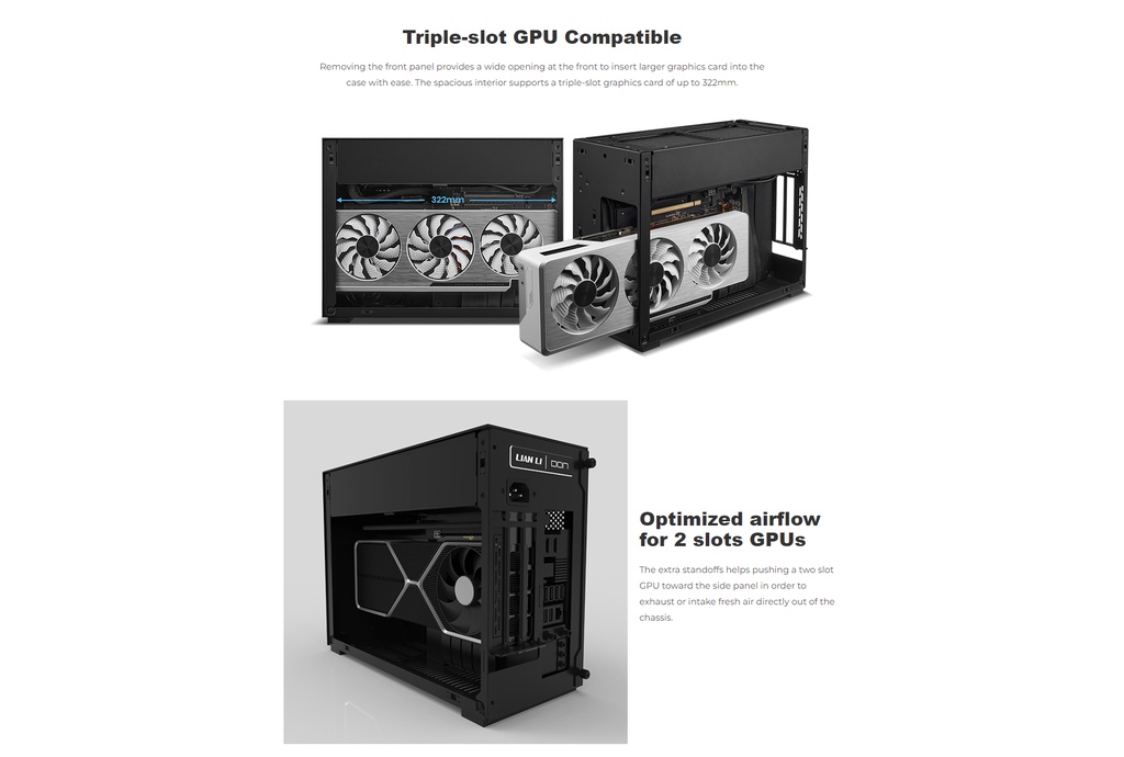 (AONE PLUS SS2) Lian Li A4-H20 Aluminum Mini-ITX Computer Case (PCIE 4. ...