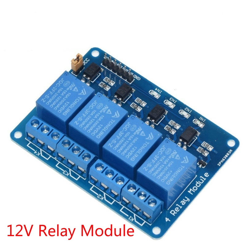 5V 12V 4 Channel Relay Module Shield for Arduino ARM PIC AVR DSP ...