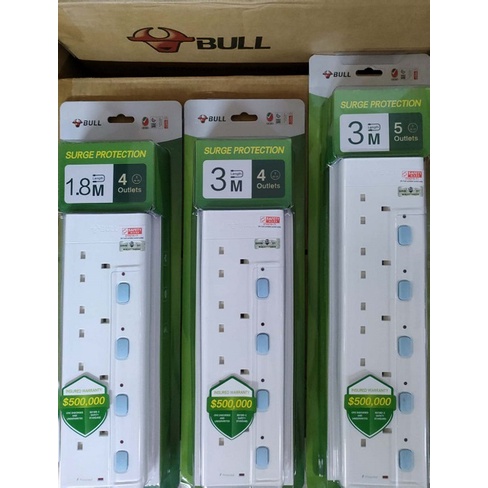 Gongniu/Bull Safety Extension Socket c/w Lightning Protection & Surge ...