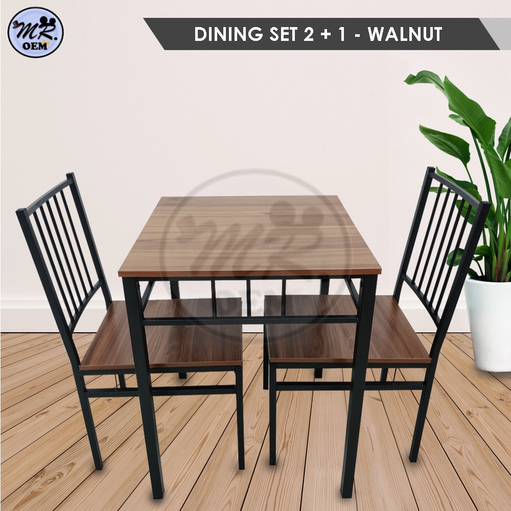 MR OEM Dining Table Set with 2 Chairs Home Living Condo Apartment Space ...