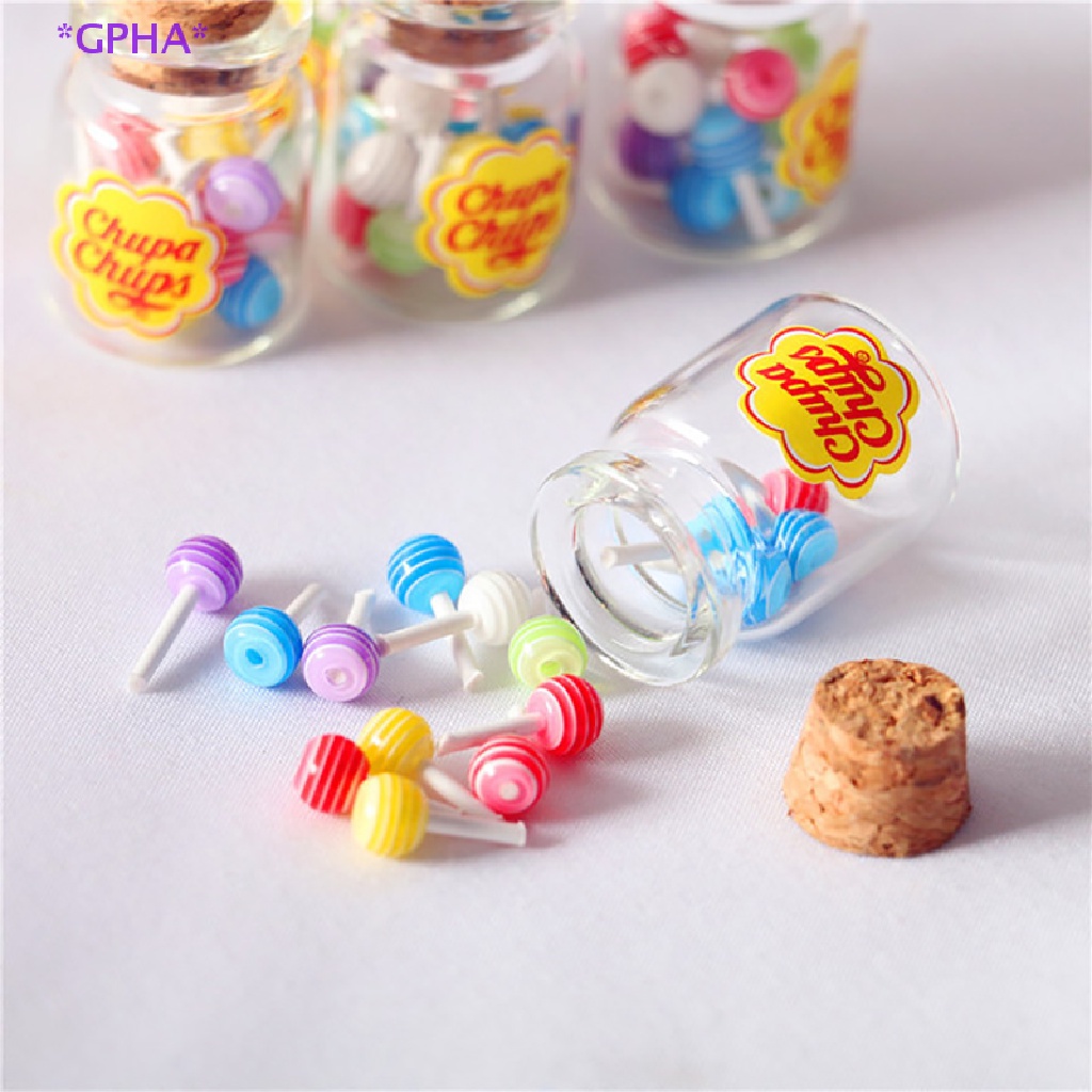 GPHA> 1/12 Dollhouse Miniature Food Dessert Sugar Lollipops With Case ...