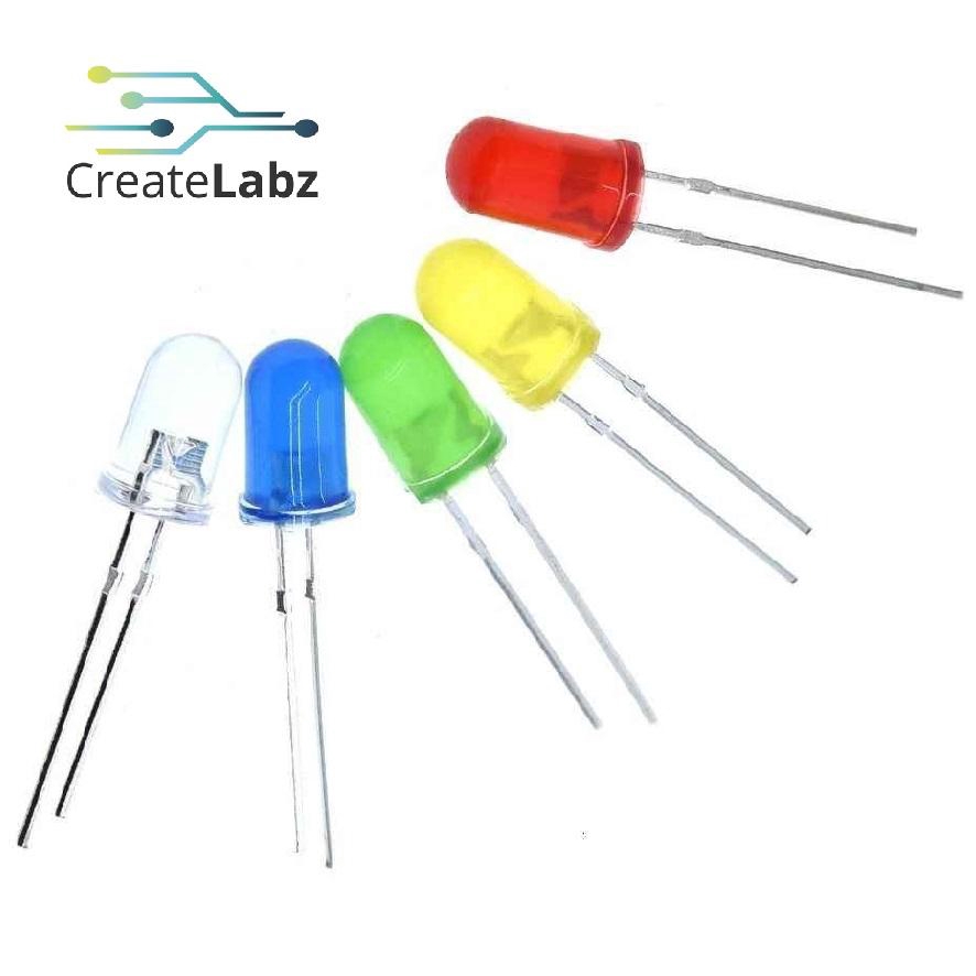 LED color shell 5mm, (1piece: options: Red, Yellow, Green, Blue, White ...
