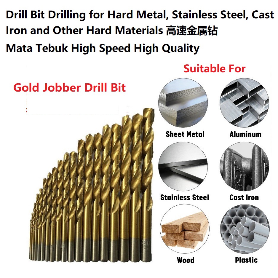 Drill Bit Drilling for Hard Metal, Stainless Steel, Besi,Kayu,Aluminium ...