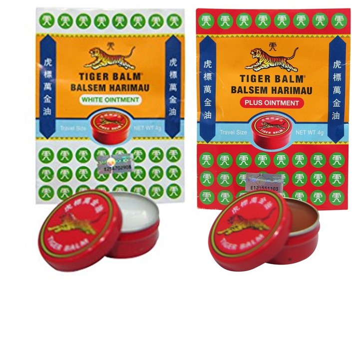 Tiger Balm 4G White Ointment / Plus Ointment Rub (Travel Size) Balsem ...