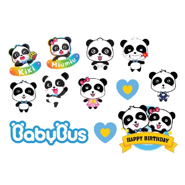 BABY BUS BABYBUS Cake Topper Cupcake Topper Kek Topper | Shopee Malaysia