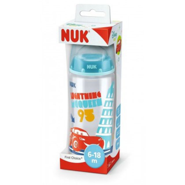 NUK First Choice+ Disney Cars Bottle 300ml Original (Turquoise ...