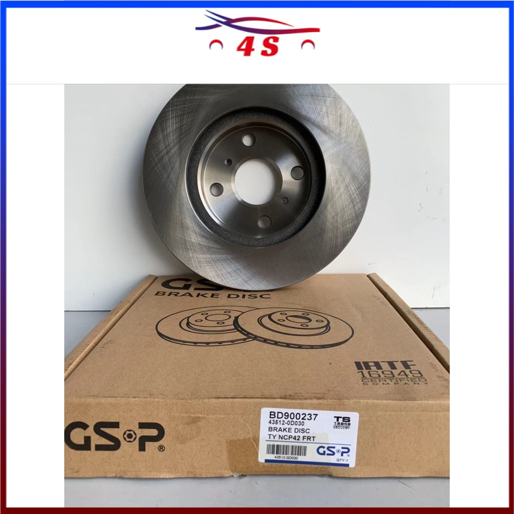 100% ORIGINAL GSP TOYOTA VIOS NCP42 FRONT BRAKE DISC ROTOR (1 SET ...