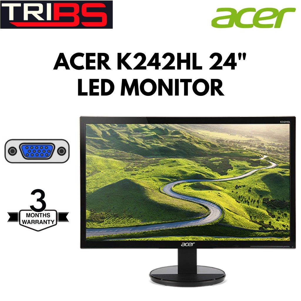 USED ACER K242HL 24" MONITOR LED LCD MONITOR (Refurbished) | Shopee ...