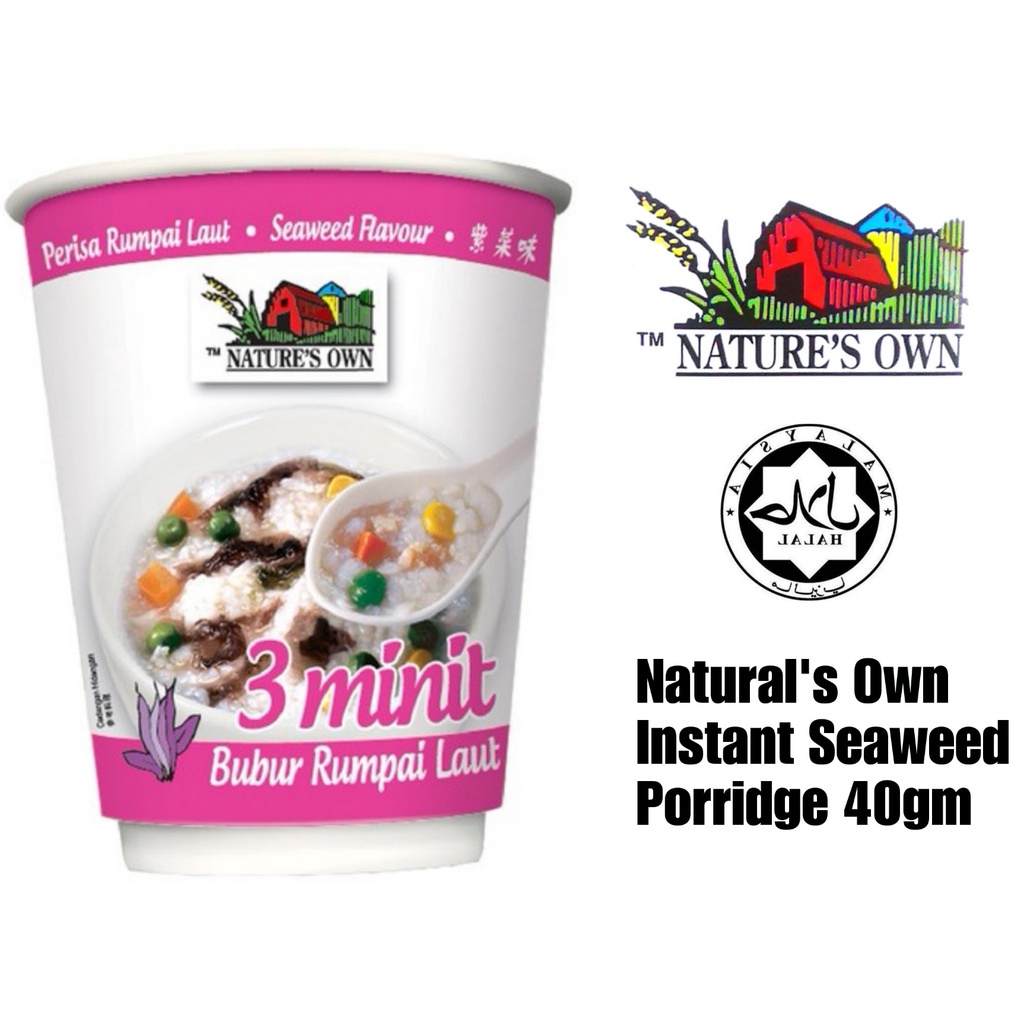DS Natural's Own 3 Minutes Instant Porridge 40gm Seaweed Flavour ...