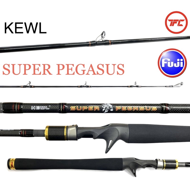 KEWL Super Pegasus Heavy Fishing Rod Baitcast Spinning BC Baitcasting ...