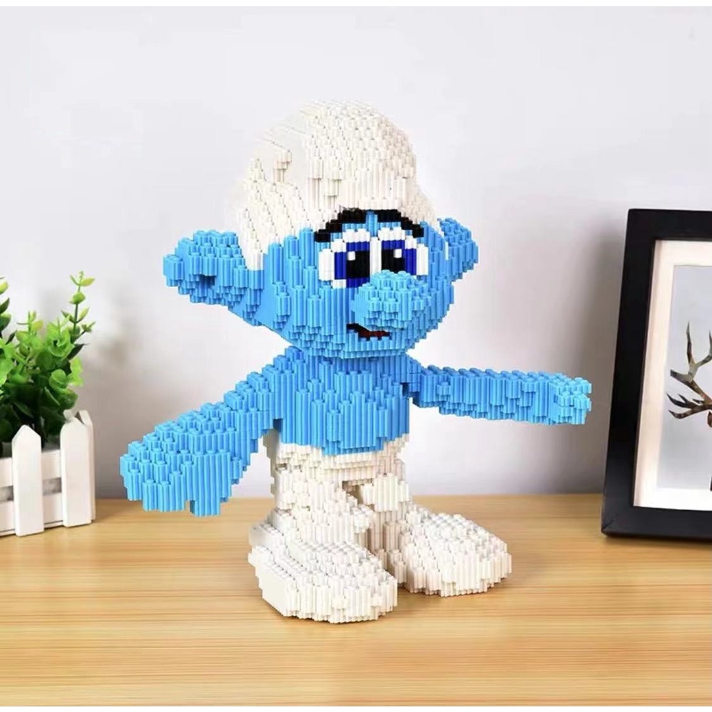 Magic Block The Smurfs Micro Diamond Building Blocks Cartoon Bricks ...