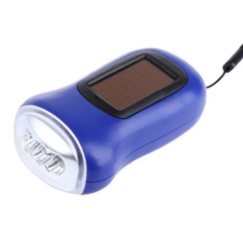 PREMIUM PORTABLE SOLAR PANEL LED FLASHLIGHT (BLUE) | Shopee Malaysia