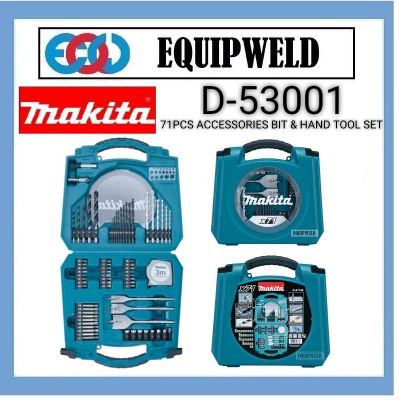 MAKITA D-53001 71PCS ACCESSORIES DRILL BIT & HAND TOOL SET (ORIGINAL ...