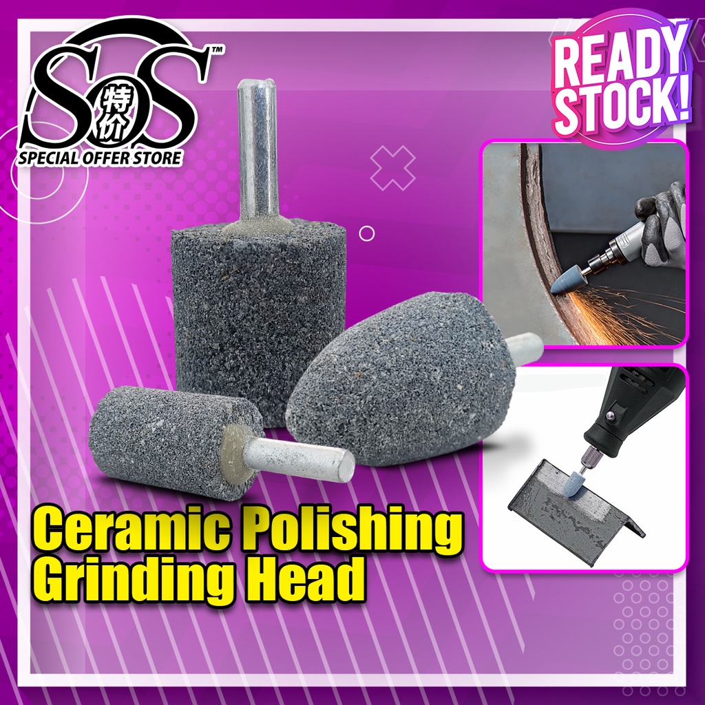 1pcs 6mm Mounted Stone Burr Grinding Head Ceramic Grinding Wheel ...