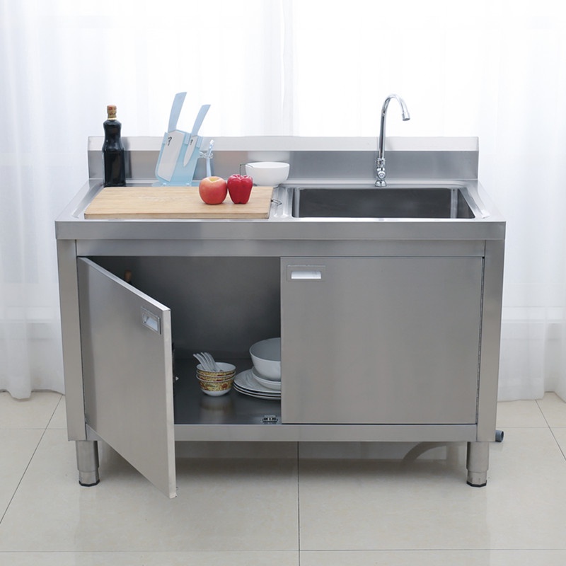 304 thickening stainless steel sink sink cabinet single and double pool ...