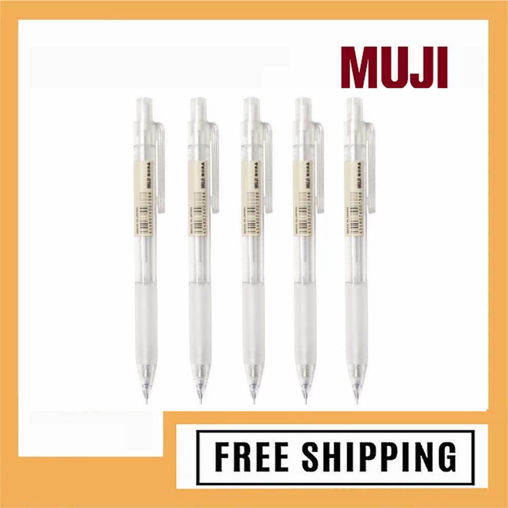 Japan MUJI Stationery Mechanical Pencil 0.5mm Student Use Transparent ...